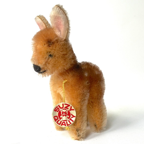 SUZY | Toys | Vintage Suzy Wool Plush Baby Doe Deer Fawn Animal ...